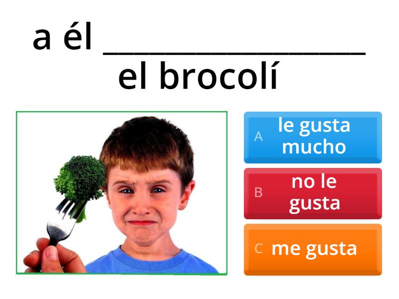 verbo gustar con alimentos - Викторина