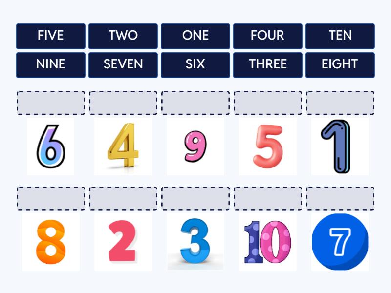 NUMBERS 1-10 - Match up