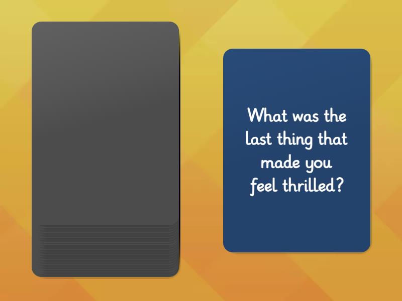 Feelings/emotions conversation questions - Speaking cards