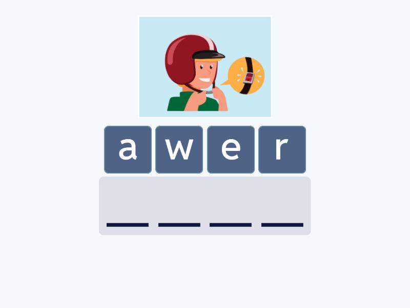 Spelling: UNIT 3 L7 Vocabulary - Anagram