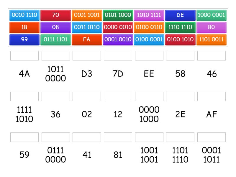 Binary & Hexadecimal Copy W/ Non-resetting Leaderboard. - Match up