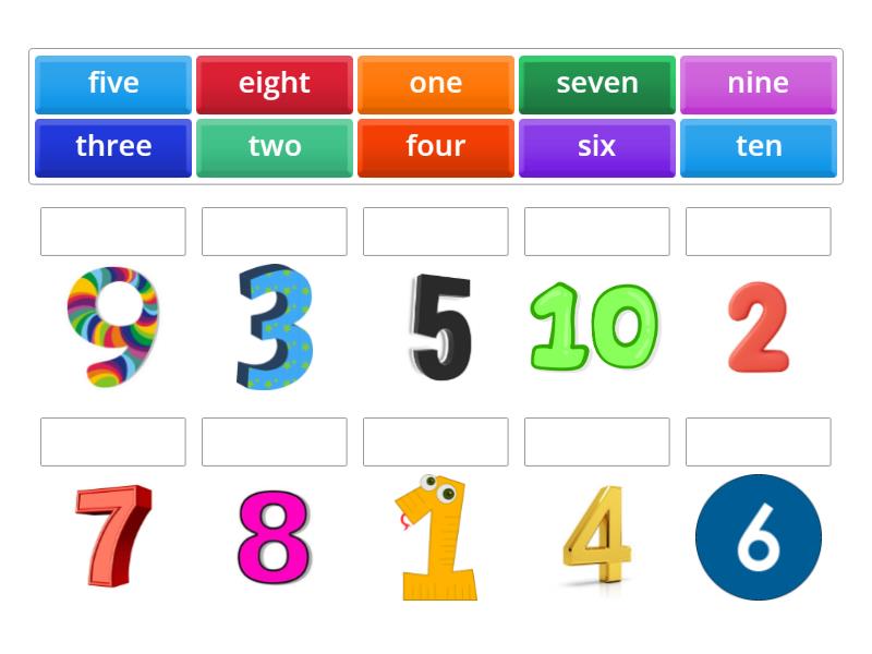Numbers (1-10 match) - Match up