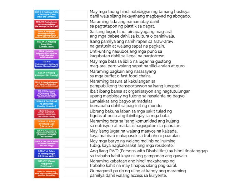 SDG Match! - Match up