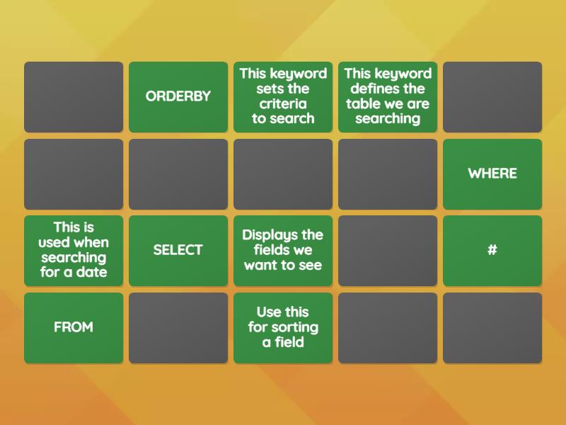 SQL - Matching pairs
