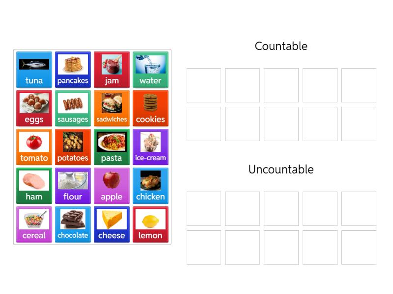 Countable/uncountable. Unit 2.7. Go getter 2 - Group sort