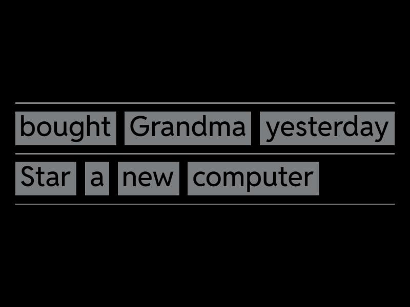 Past Simple KB4, Unit 6 - Unjumble