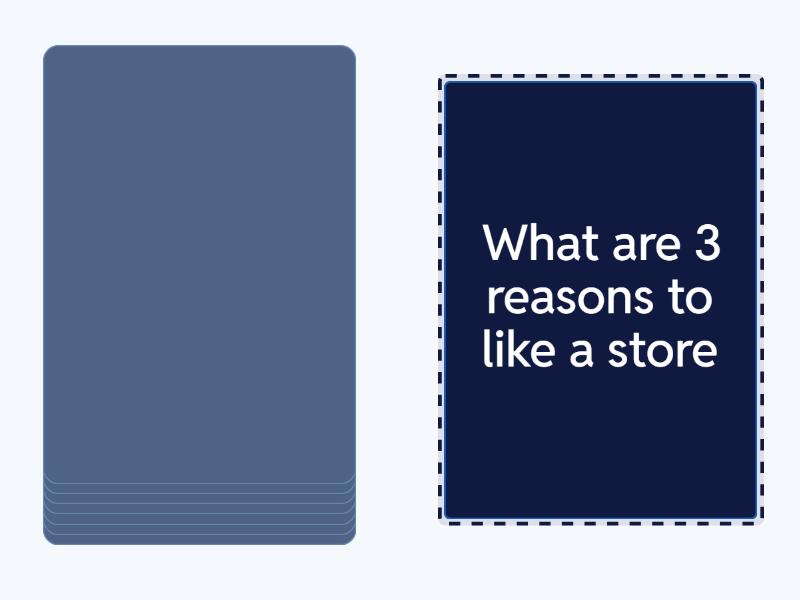 Returns at grocery store - Speaking cards