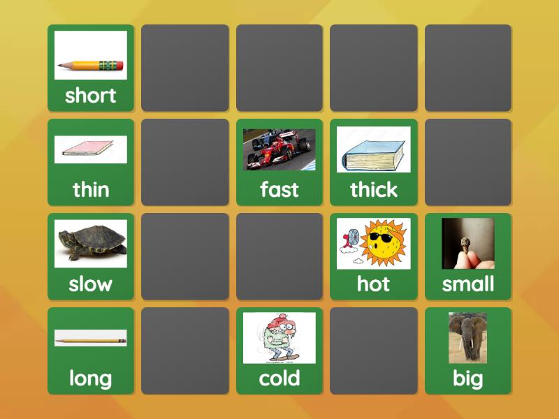 ANTONYMS - MEMORY GAME - Matching pairs