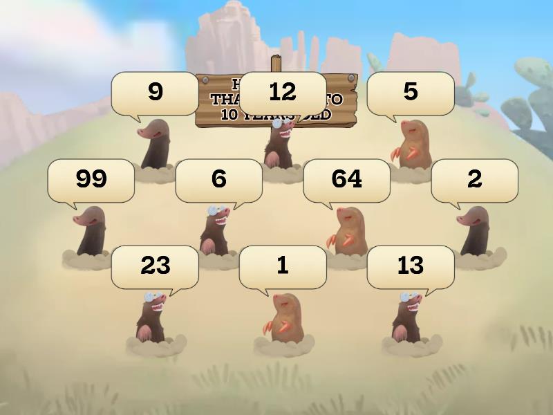 WHACK-A-NUMBER 1 to 10 - Whack-a-mole