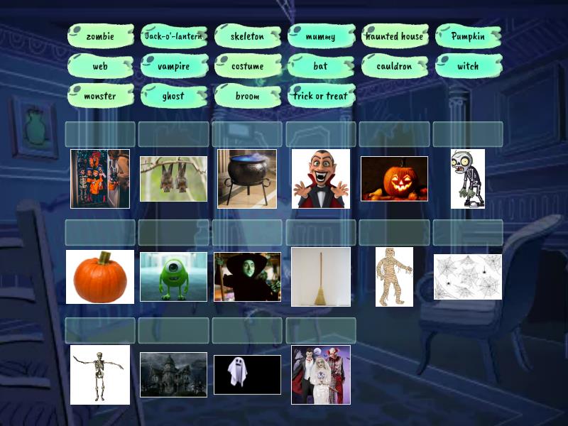 Halloween vocabulary - Match up