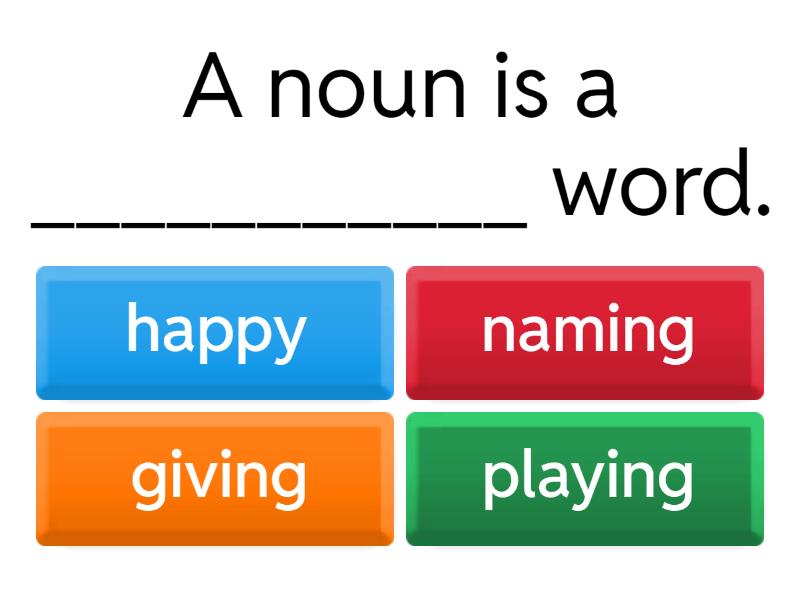 Do you know your nouns ? - Quiz