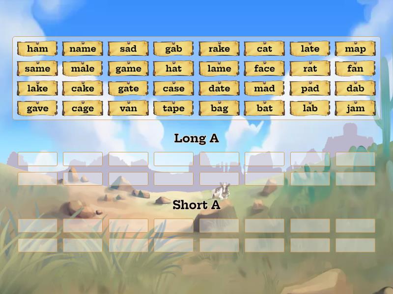 Sorting Long A&Short A - Group sort