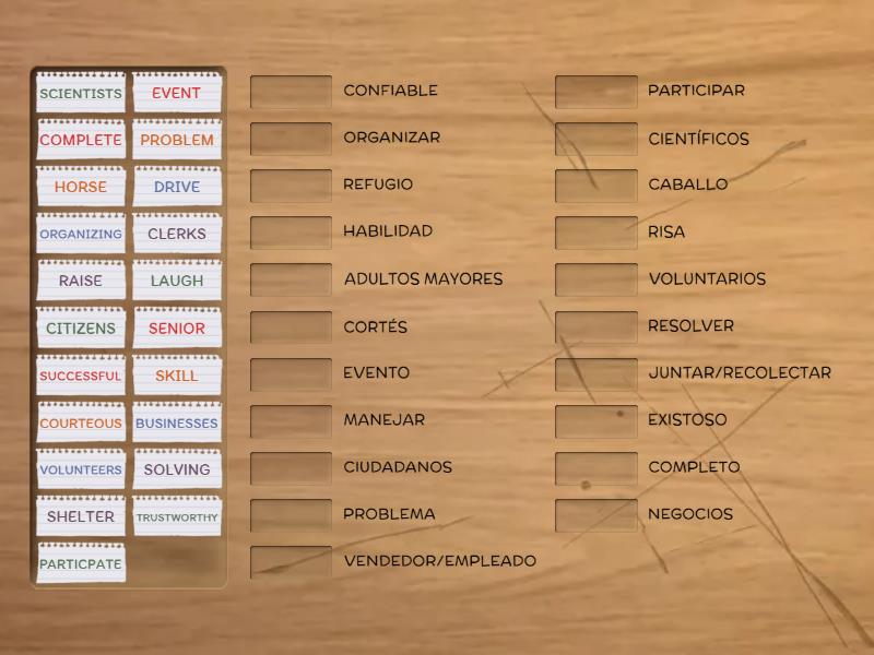 20. KIDS CAN BE BIG HELPERS - Une las parejas