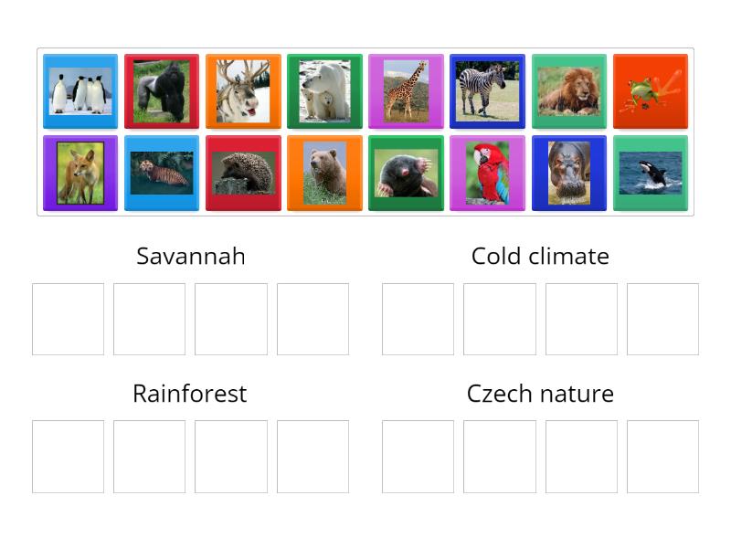 Climate zones - Group sort