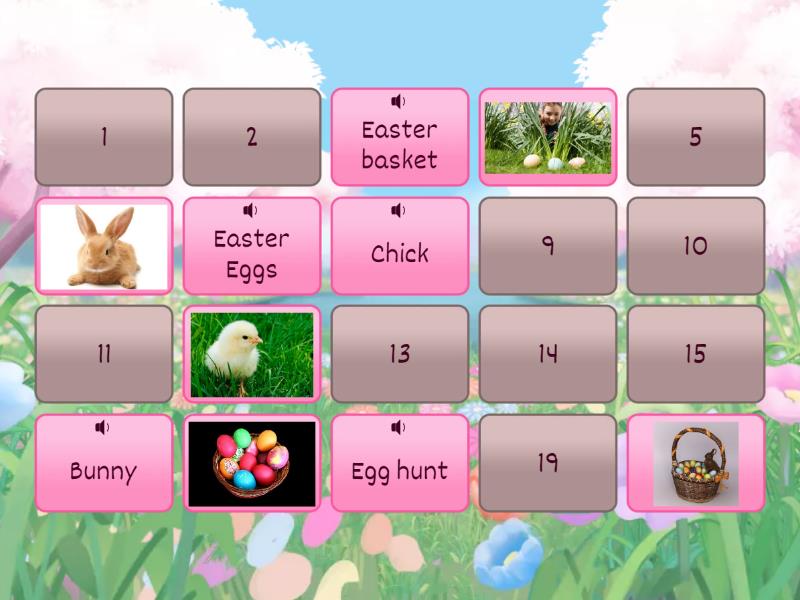 Easter Memory Game (Spring) - Matching pairs