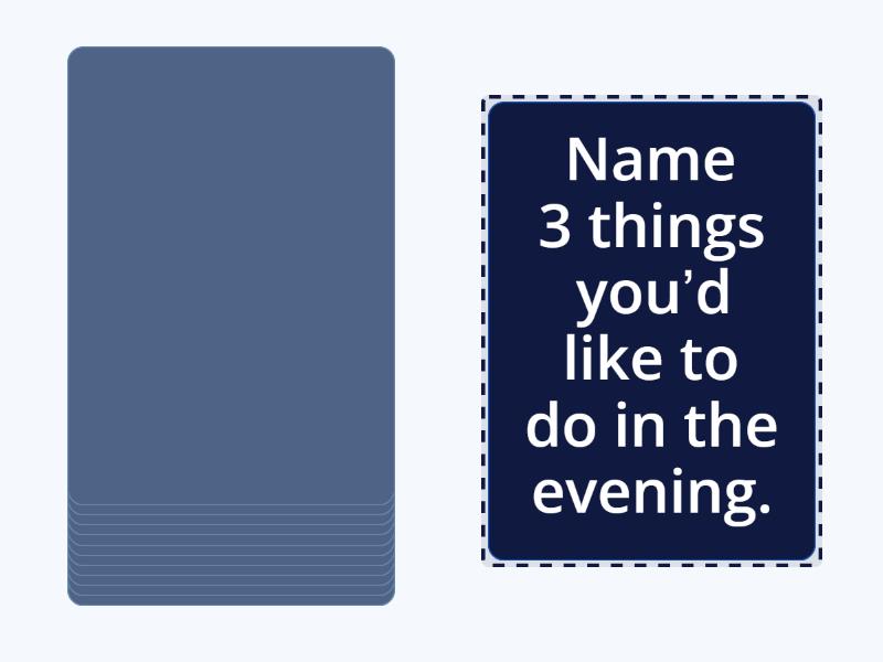Name 3 things - Speaking cards