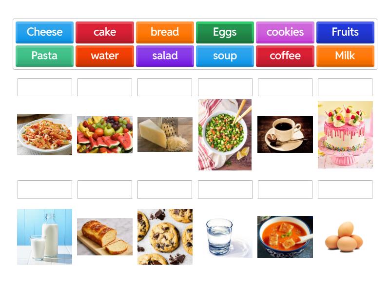 Food vocab part 1 - Match up