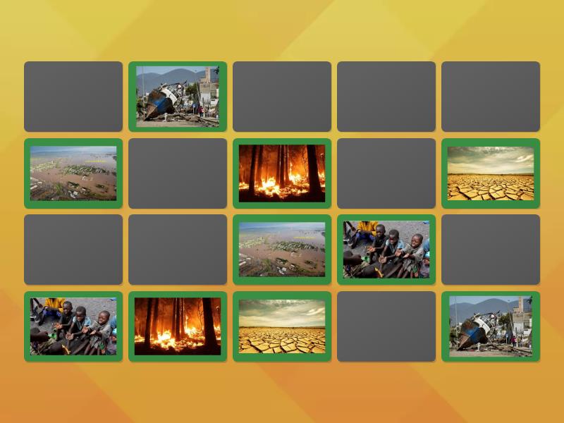 Memory game - Natural Disasters - Parejas
