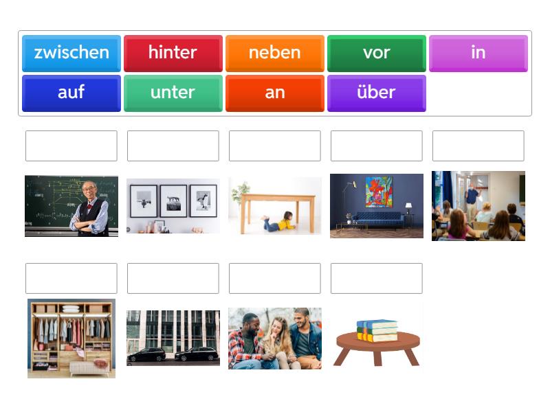 A1.2 Präpositionen - Match up