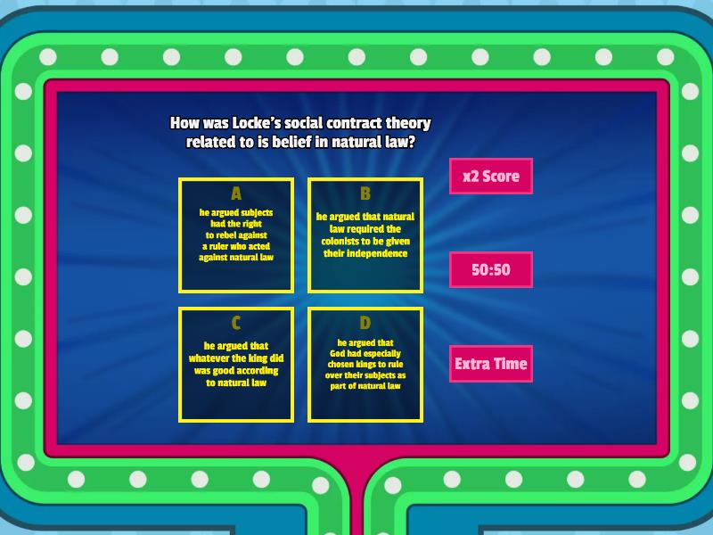 Civics EOC Review Game - Gameshow quiz