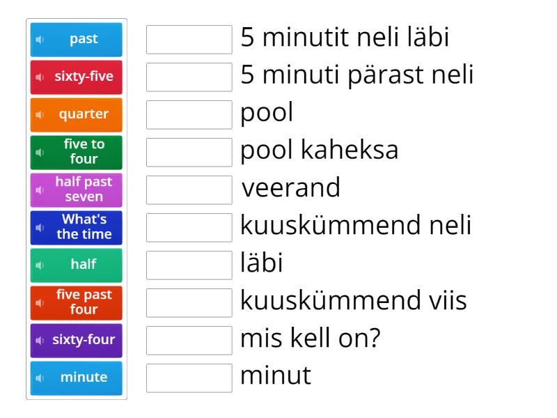 2a Lesson 64-65 - Match up