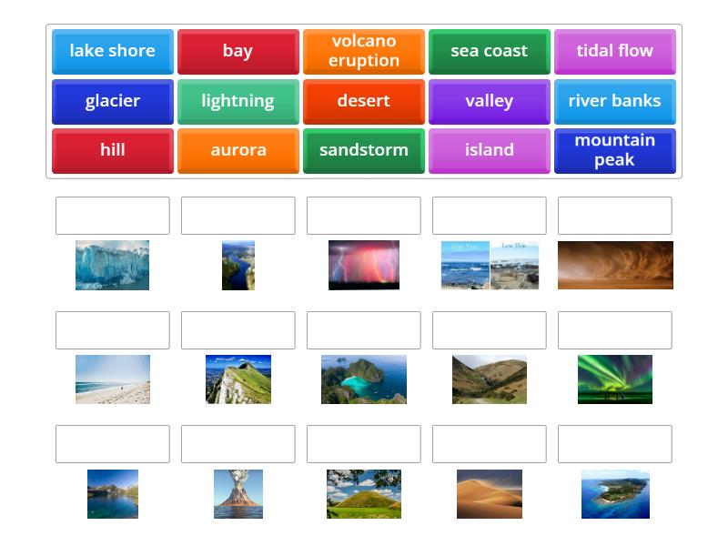 The natural world - Match up