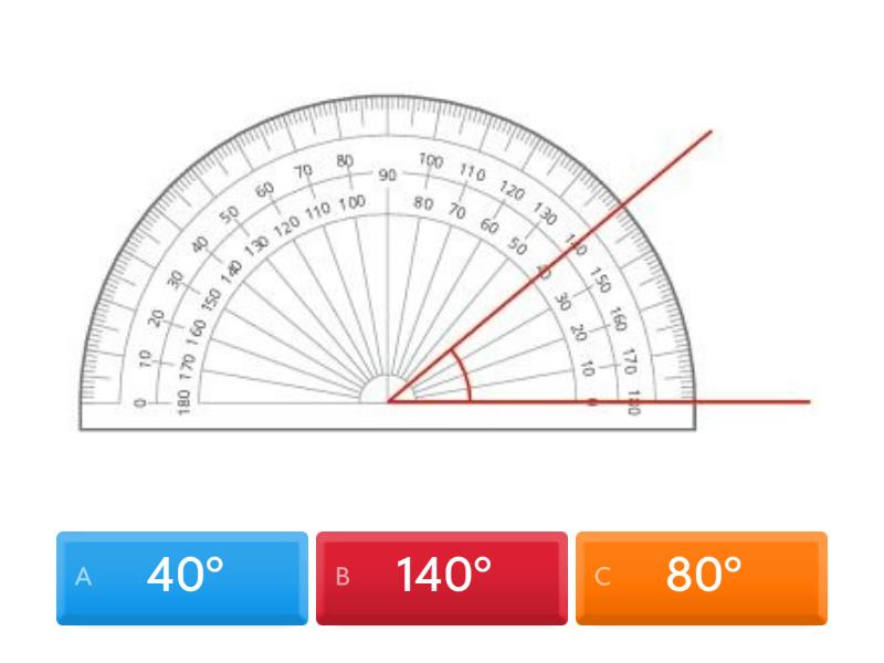 P5 Protractor Quiz - What do the angles measure? - Cuestionario