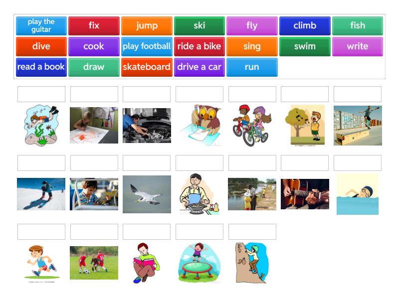 Quiz action verbs - Match up