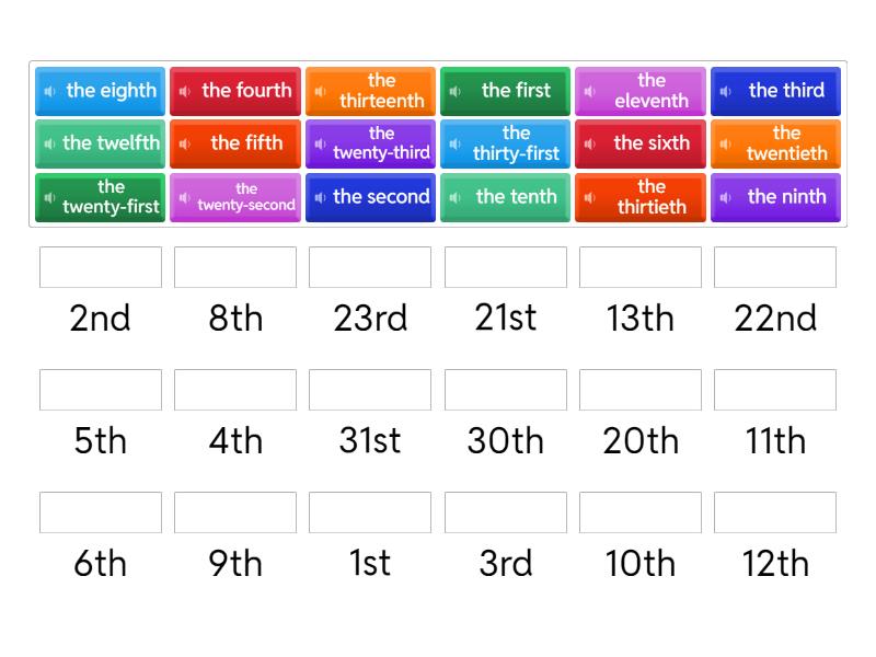 ORDINAL NUMBERS_MATCH - Match up