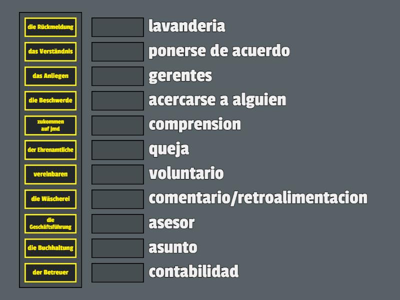 Wortschatz L10 (Menschen Pflege B1) - Match up