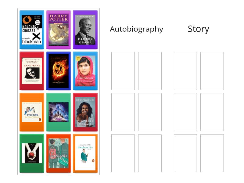 Autobiography or story - Group sort