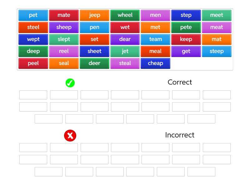 Long E sound - Group sort