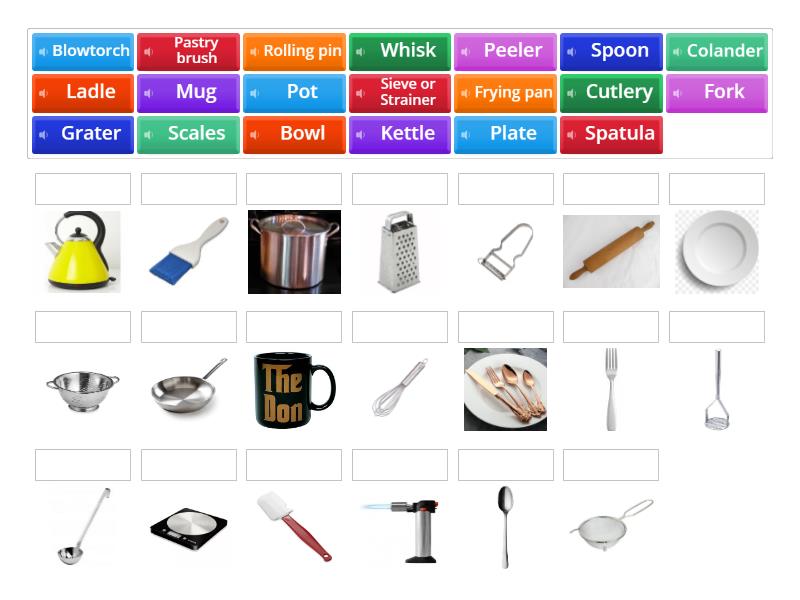 Kitchen Utensils - Match up