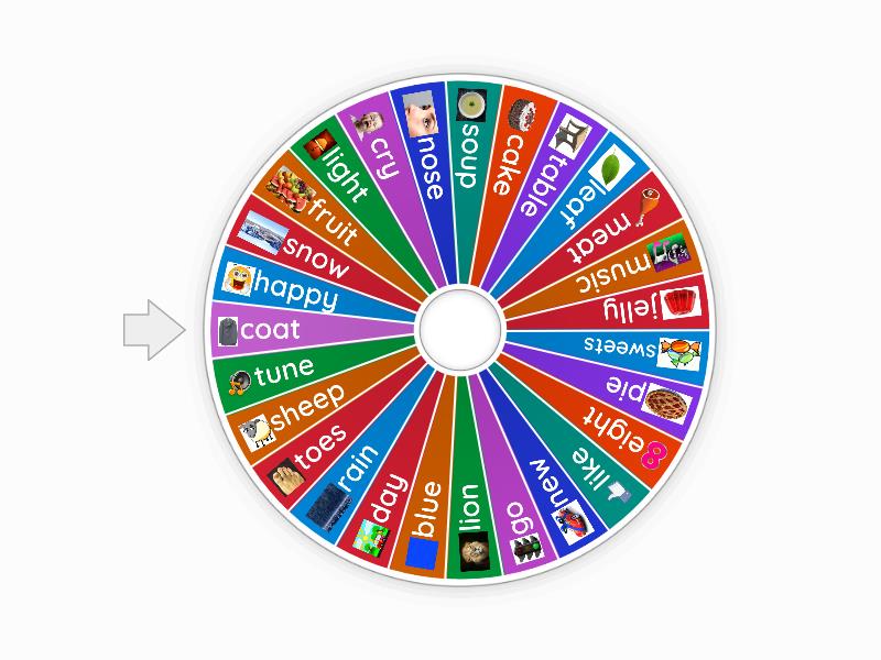 Long Vowel Spinner - Spin the wheel