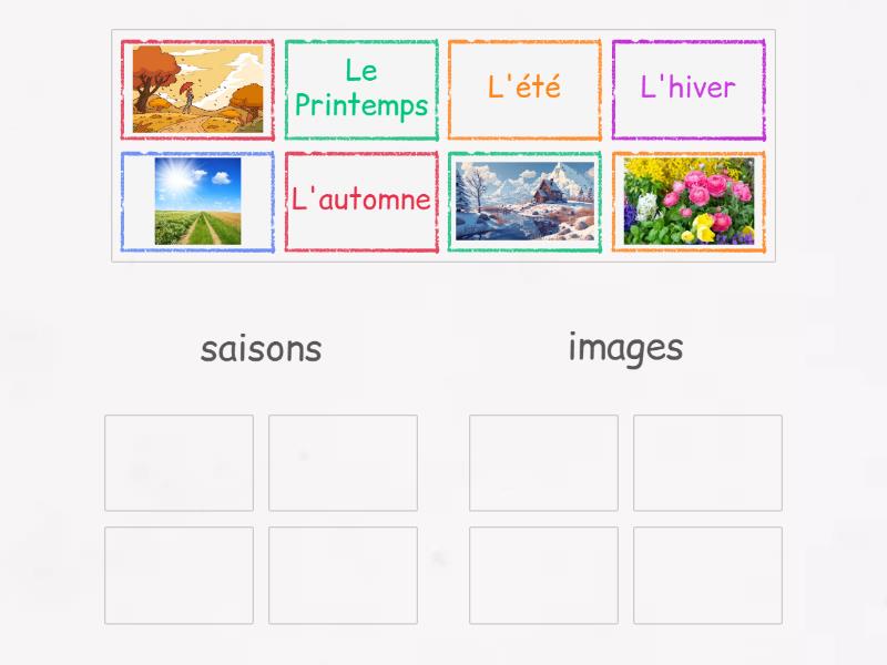 Les saisons - Group sort