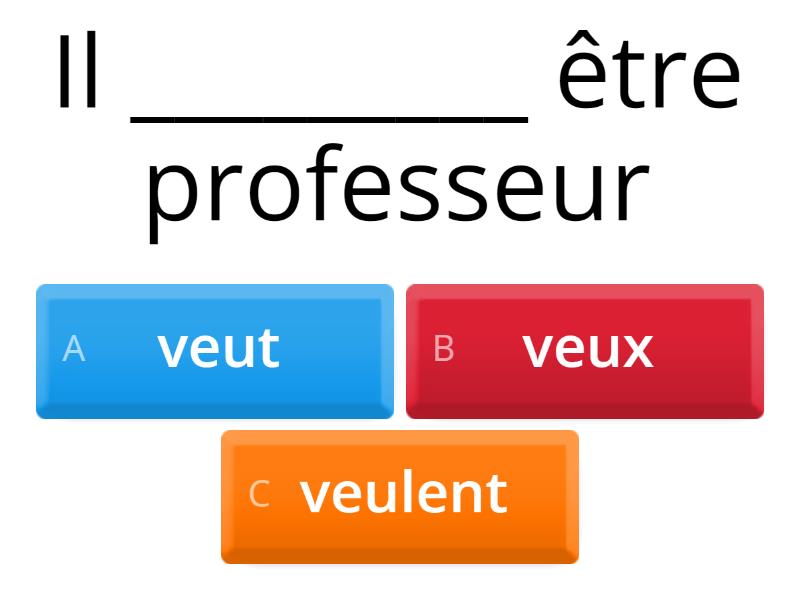 Vouloir, pouvoir, devoir - Quiz