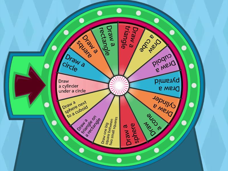 Spin & Draw 2D and 3D Shapes - Spin the wheel