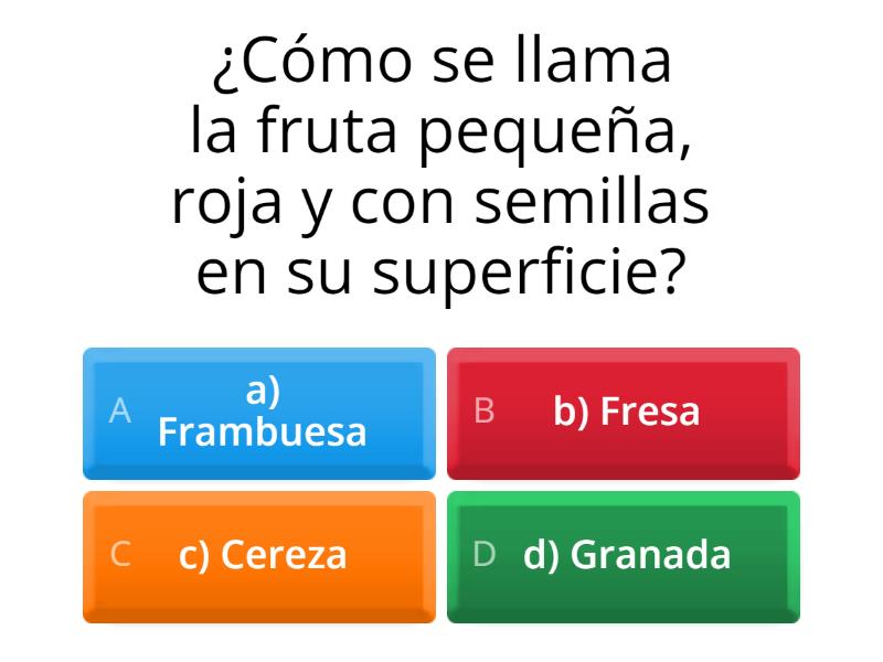 Frutas em Espanhol - Quiz