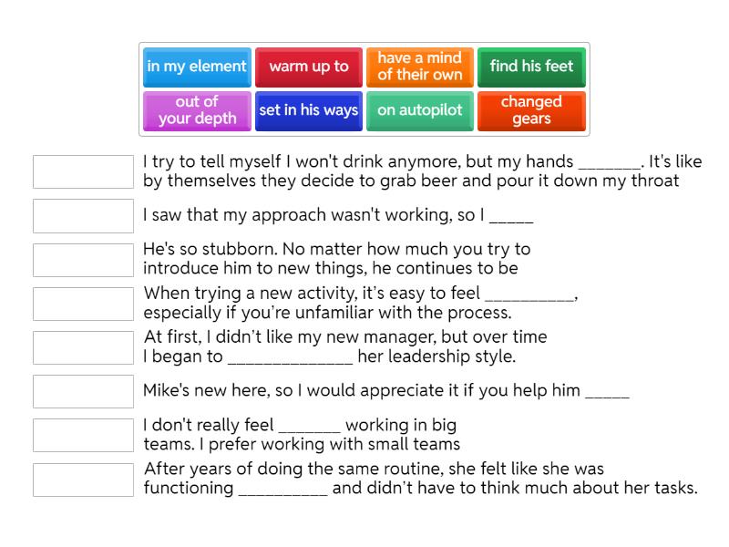 getting used to changes - Une las parejas