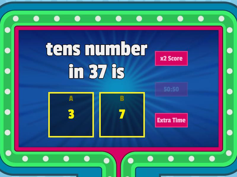 tens and ones - Gameshow quiz