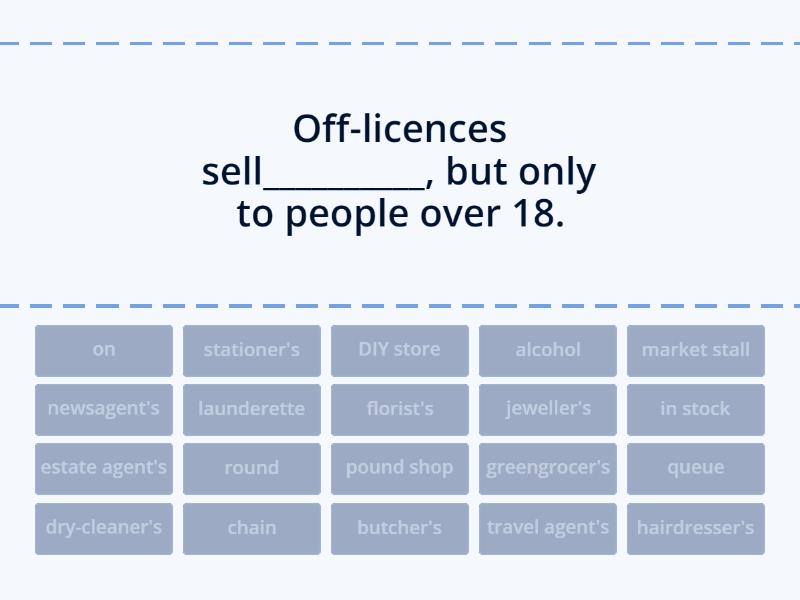 2B Vocabulary Shops and services - Find the match
