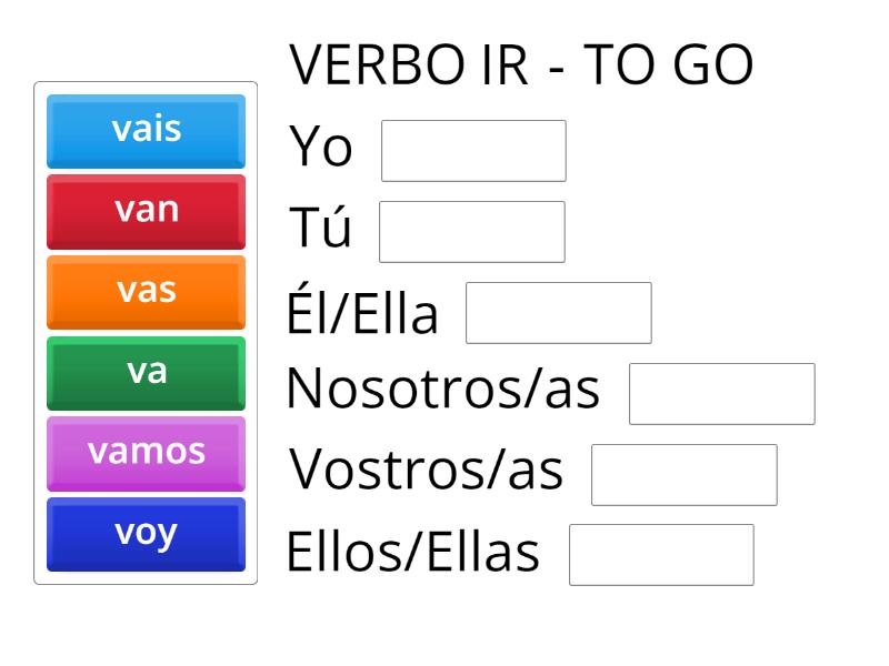 Verbo ir - to go - Complete the sentence