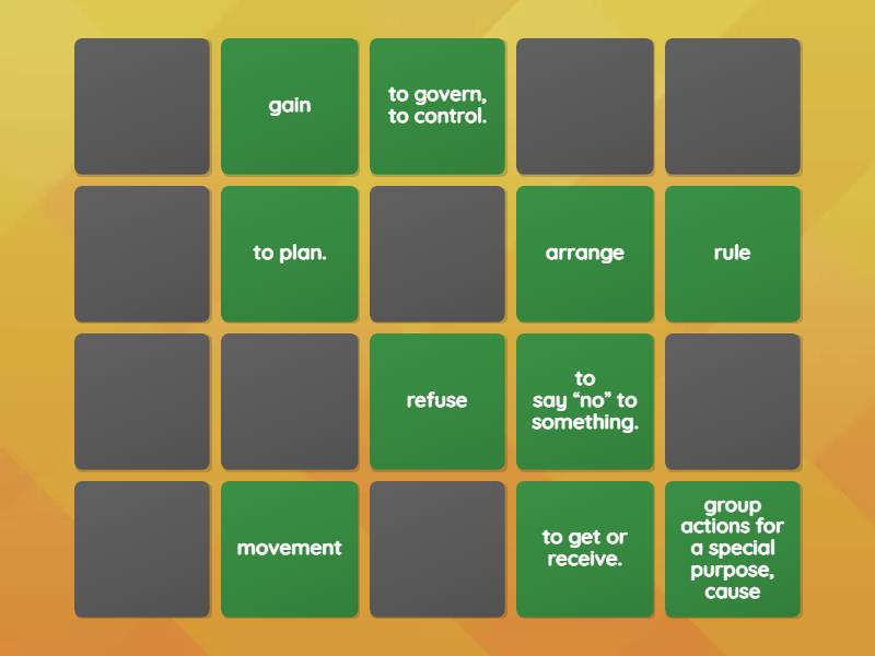 Mahatma Gandhi - Vocabulary Preview - Matching pairs