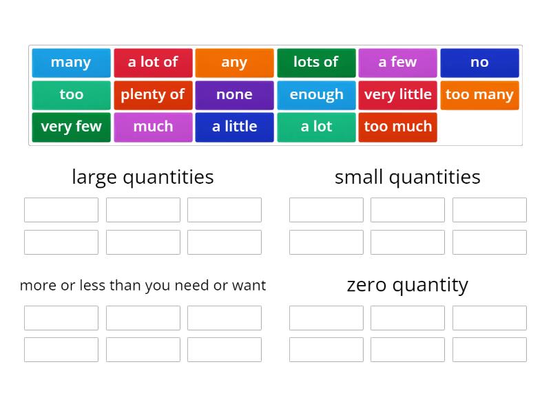EC I2 M2 9B Quantifiers (Classification) - Group sort