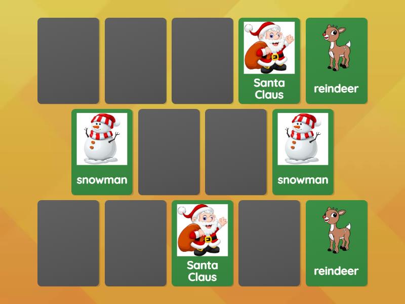 CHRISTMAS MEMORY - Matching pairs