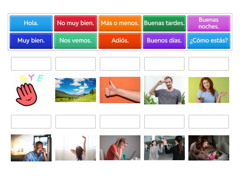 Saludos y despedidas - Match up