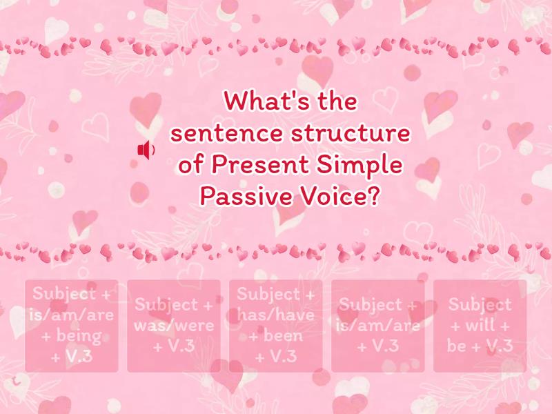 Passive Voice Sentence Structure - Cada oveja con su pareja