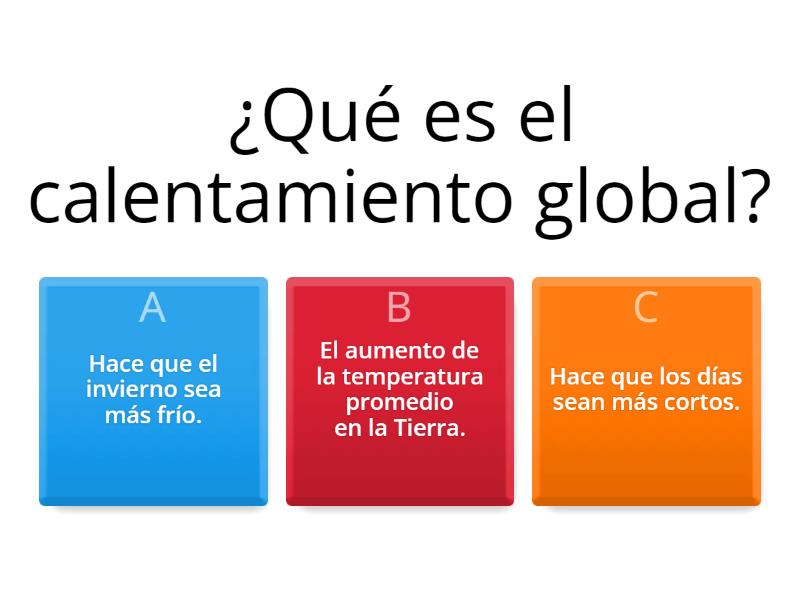 Actividad 2 El Calentamiento Global - Quiz
