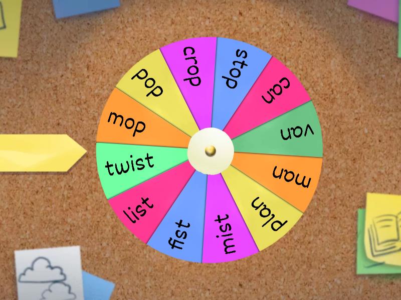 Word Families Accuracy (‐op, ‐an, ‐ist) - Spin the wheel