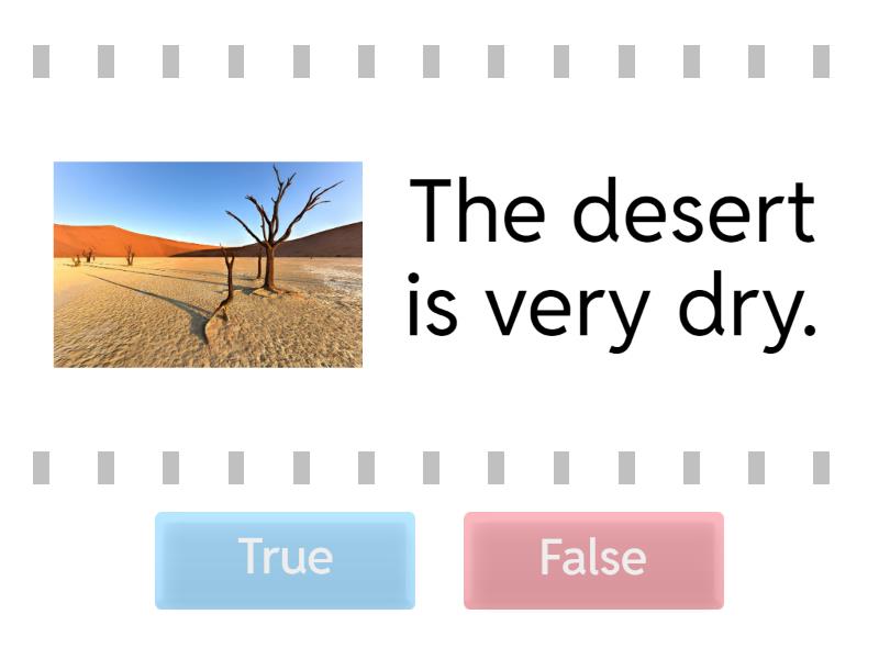 Animals and their Habitats (true/ false) - Verdadero o falso